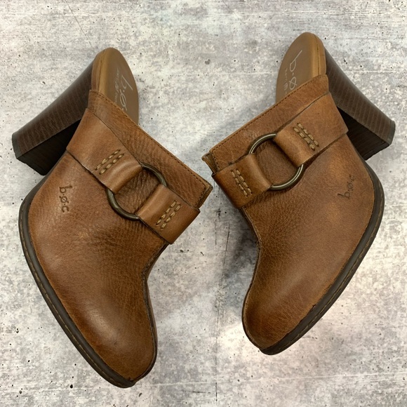 Born | Shoes | Born Concept Brown Leather Clog Heels | Poshmark